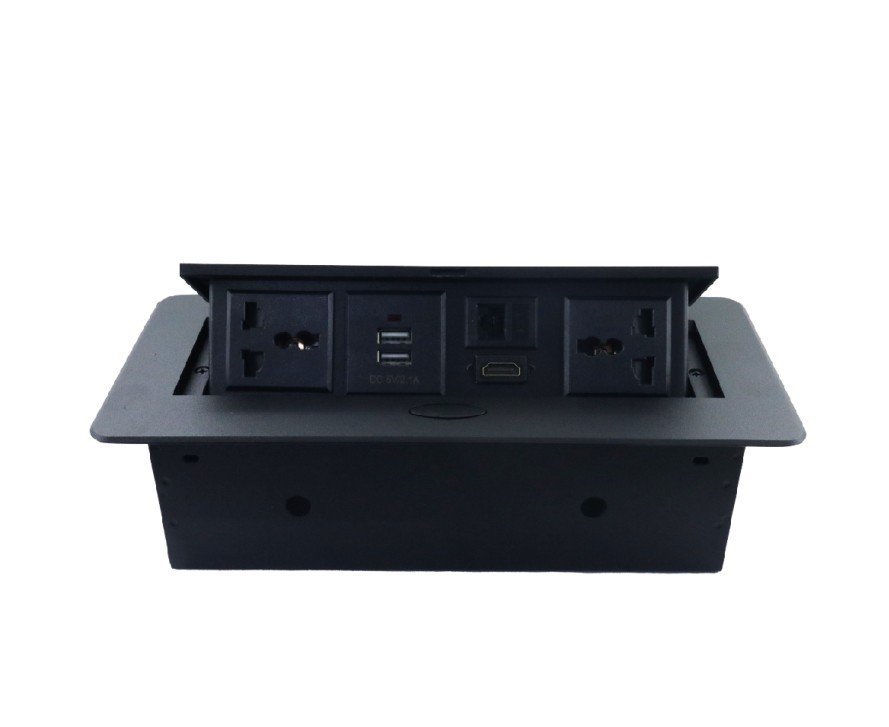 TABLETOP POWER SOCKETS/LAN/TELP/HDMA/VGA/USB PS007 RECT. (268X118X67MM ...
