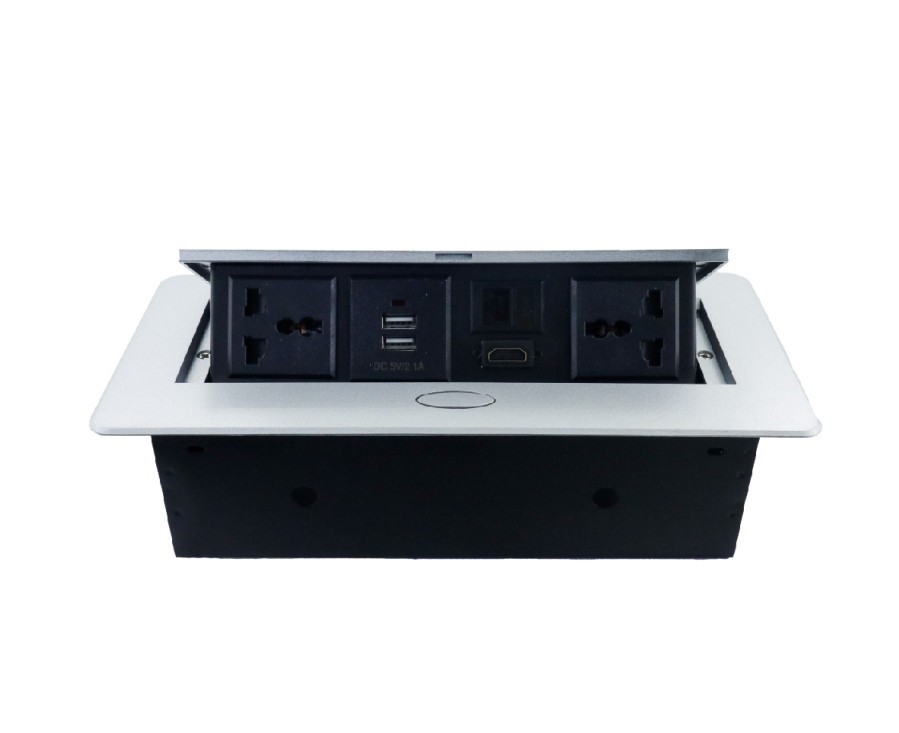 TABLETOP POWER SOCKETS/LAN/TELP/HDMA/VGA/USB PS007 RECT. (268X118X67MM ...