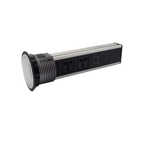 Tabletop Power Sockets 2USB/3Socket PS012A Push to Open (304x87mm) Yane ...